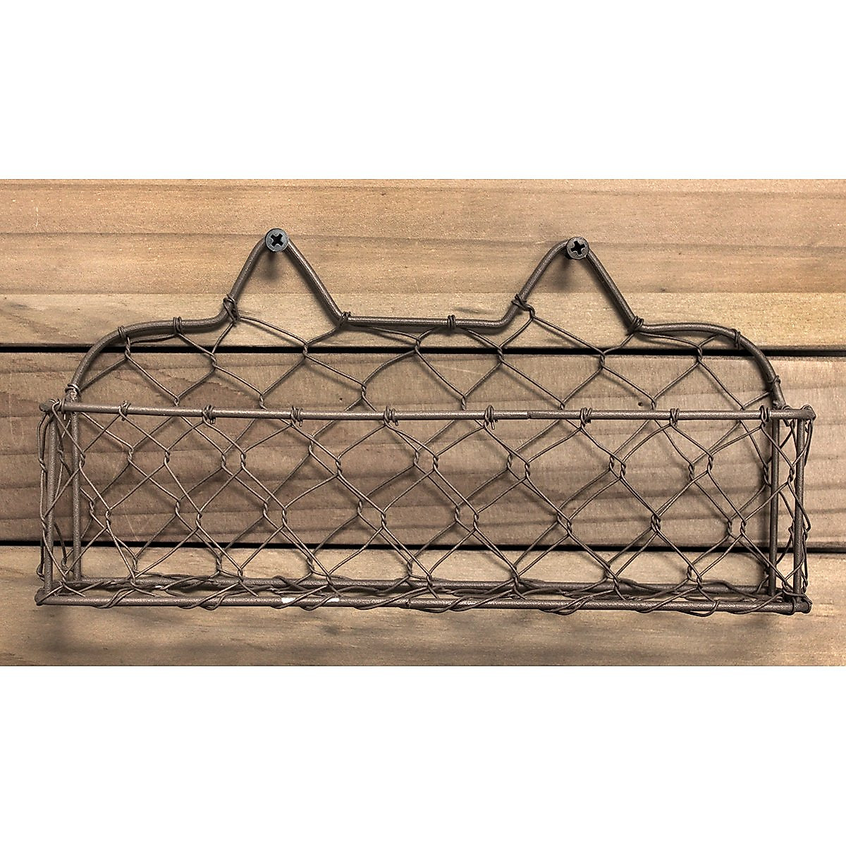 Bottle Cap BSKT1 Wide Wire Basket with Screws, 9-Inch