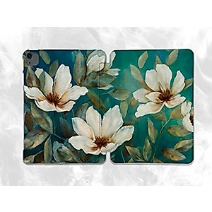 Kawaii Magnolia Flower Cute Bouquet case Compatible with iPad Mini Air Pro 7.9 8.3 9.7 10.2 10.9 11 12.9 inch Pattern Cover New 2022 2021 Trifold Stand 3 4 5 6 7 8 9 Generation 97 (10.9" Air 4)
