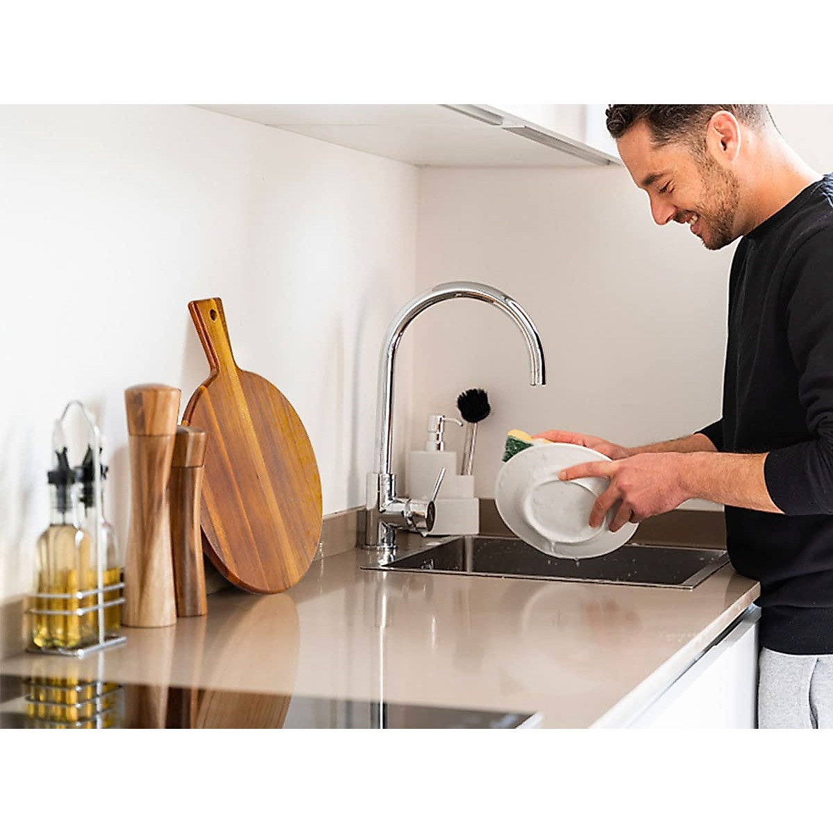 17x7.9in Acacia Wood Cutting Board with Handle, Cheese Paddle Cutting Board Serving Board with Handle Rectangle Bread Board Wooden Board Christmas