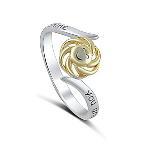 Heartbeat Sterling Silver Two Tone You Are My Sunshine My Only Sunshine Ring (2)