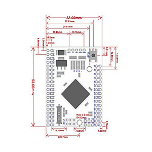 WSDMAVIS 2 Pcs MEGA 2560 Pro Embed CH340G ATMEGA2560-16AU USB Development Board Module Compatible for Arduino Mega 2560