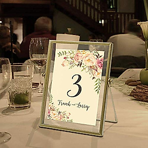 AceList 5 x 7 + 4 x 6 Glass Photo Frame Collection Simple Metal Geometric Picture Frame with Plexiglas Cover