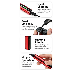 Reciprocating Sander,USB Quick Charging Sanding Pen With 8pcs Sanding Head,Self-Adhesive Sandpaper Pre-cut mesh 134pcs (ESA)