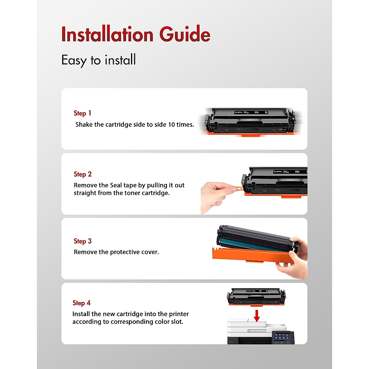 054H Toner Cartridge Set 2 Black 054 | Replacement for Canon 054H Toner, Compatible with Canon Color imageCLASS MF642Cdw Toner Cartridges, MF644Cdw, MF641Cdw, MF644Cdw, LBP622Cdw Laser Printer 2 Pack