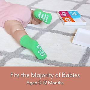 Mommachi Baby Boy Essentials Holiday Gift, Newborn Baby Boy Gifts – Blue Baby Boy Socks 6-12 Months, the Ideal Blue Set Newborn Gifts – 4 Pairs of Baby Boy Socks with Gift Box