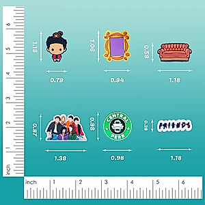 Fohiahfce 16,30 PCS Friends Charms Fits for Clog Sandals Shoes Decoration, Friends Accessories for Adult Men Women Party Favor Gifts (16)