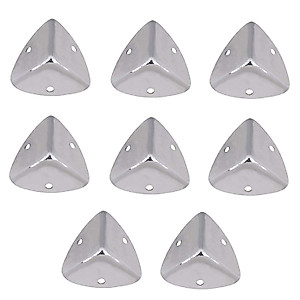 T Tulead Corner Protectors Silver Corner Cabinet Protector Iron Box Corner Guard Case Edge Protectors Shelf Corner Protector 1.1"x1.1"x1.1" Pack of 8 with Screws