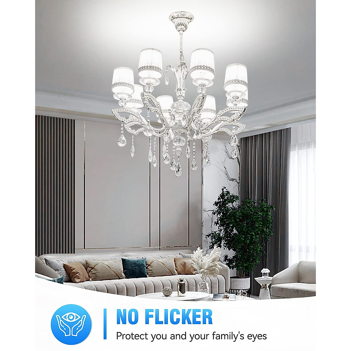 Cnkeeo G9 LED Bulb, 4W Daylight White 6000K, 450LM, 40W Halogen Equivalent, No Flicker, Non-Dimmable, 360°Beam Angle, Bi-pin Ceramic Base G9 Light Bulbs for Chandeliers Home Lighting, Pack of 6