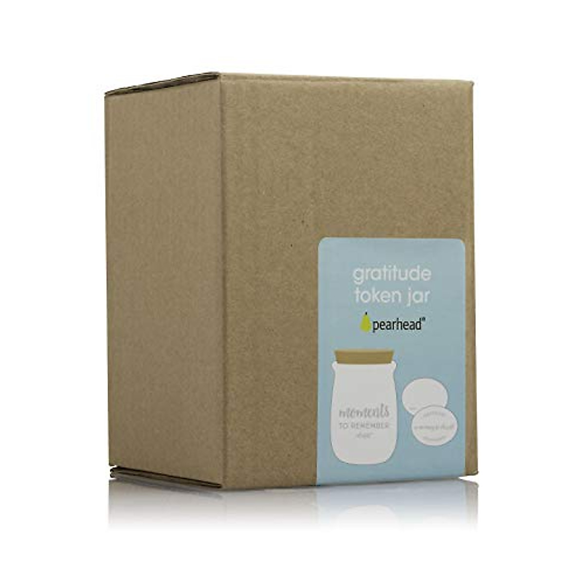 Pearhead Gratitude Jar, Ceramic Blessings Keepsake Jar with Cork Topper and Memories to Cherish Notecards, Personalized Gift Idea, Christmas Gifts, Holiday Gift Ideas, Wedding Christmas Gifts, White