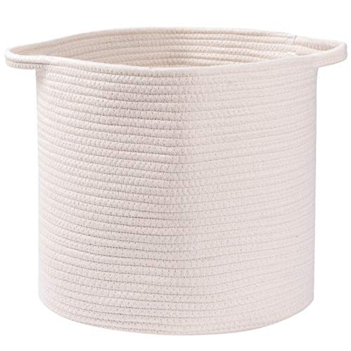 voten Off White Woven Storage Cubes Baskets Bins for 13x13 Cube Organizer/Shelving,Rope Baskets for Storage/Organizing,Toy Storage Bins,Cloth Closet Organizing Basket Bin 3 Packs,12.6x12.6’’