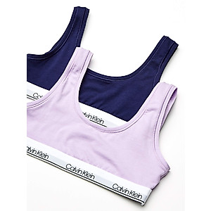 Calvin Klein Girls' Little Modern Cotton Bralette 2 Pack