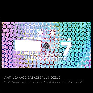 Luminous Basketball, OURLITIME Holographic Basketball Glowing Reflective Basketball Luminous Basketball NO.7 for Night Sports Kids Gifts