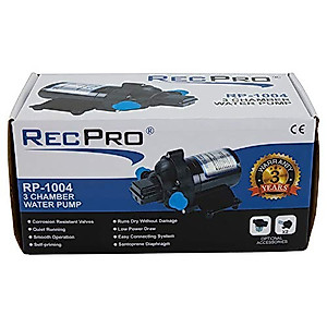 RecPro RV Water Pump 3.0 GPM| Compatible with Shurflo 4008-101-A65 | 12V Water Pump | Self-Prime | Camper Water Pump | RV Plumbing (1 Pump)