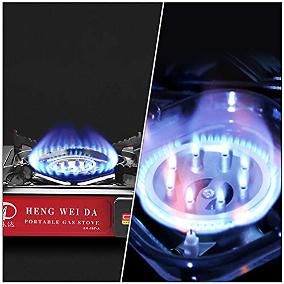 Portable Stove Outdoor Heavy Duty Portable Butane Stove Burner Outdoor Gas Cooker Burner Windproof Barbecue Stove Cassette Gas Stove for Camping Picnic Camping Backpack