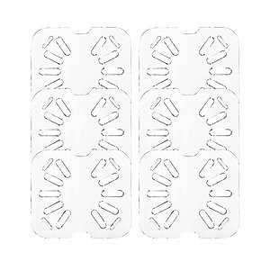 Carlisle FoodService Products Plastic Drain Shelf for 1/6 Size Food Pan Clear (Pack of 6)
