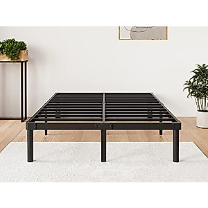 RLDVAY King-Bed-Frame, 12 Inch Metal-Bed-Frame-King, Heavy Duty Platform King Size Bed Frame No Box Spring Needed, Easy Assembly, Noise Free, Black