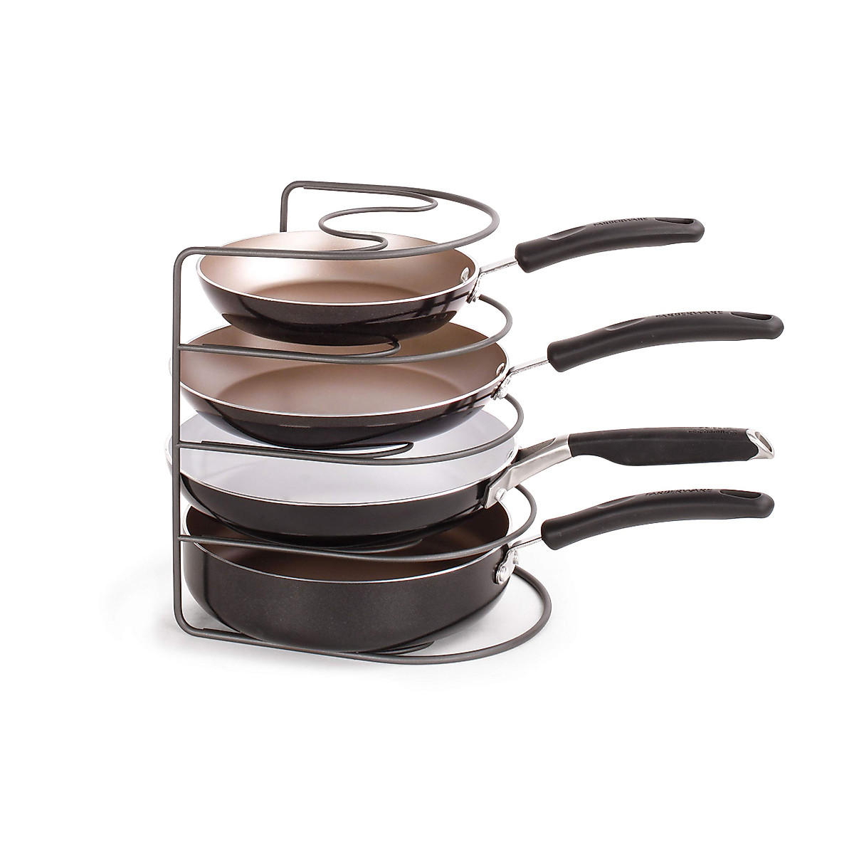 Spectrum Diversified Arc Lids for Pots & Pans, Storage & Organization, in-Cabinet Skillet & Bakeware Organizer, Sturdy Steel Kitchen Cupboard Organi, Medium, Satin Nickel