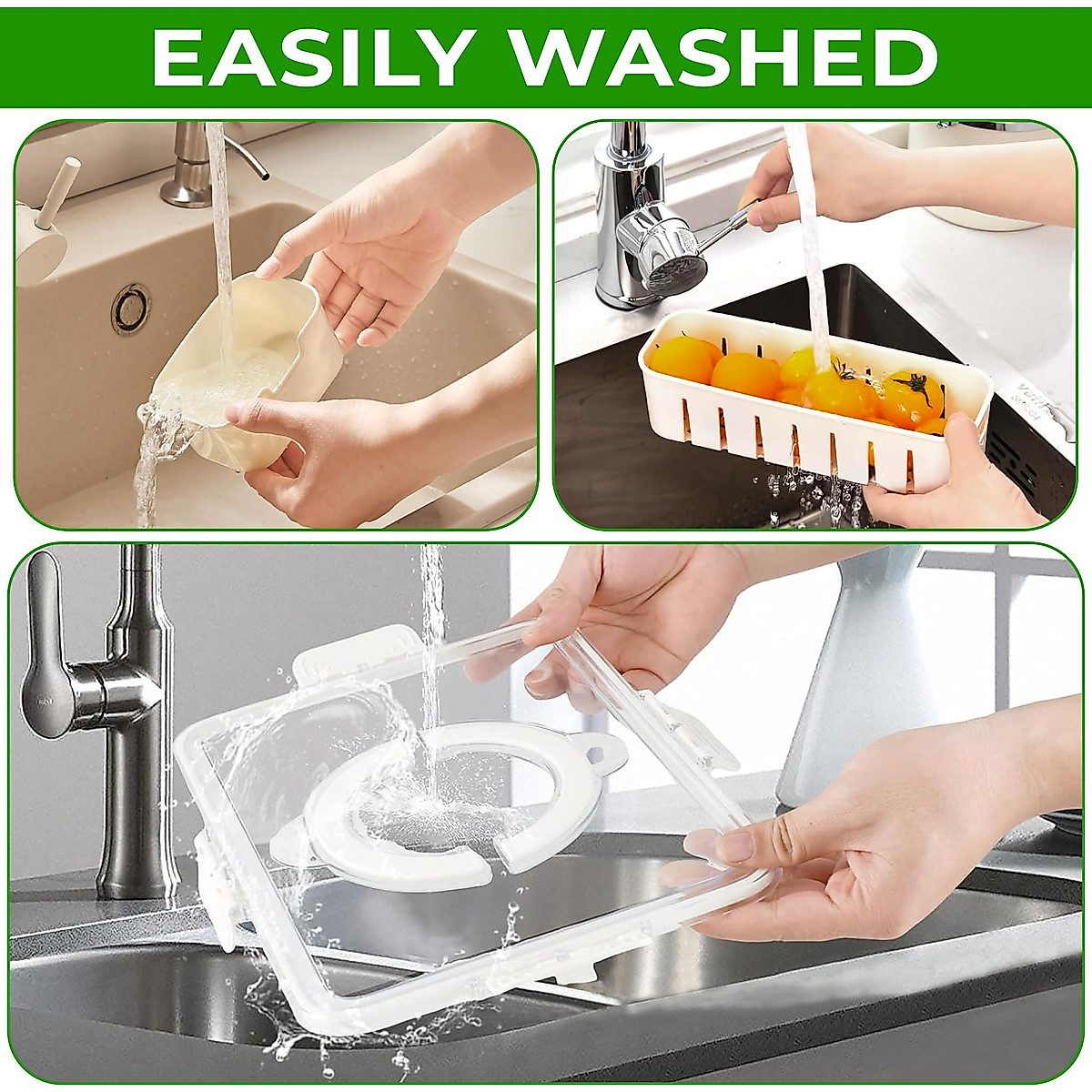 Kenswiss 2 Pack Divided Serving Tray with Lid and Handle | Portable Snackle Box for Adults, Kids | Charcuterie Container with 8 and 4 Compartments | Snack Organizer for Fruits and Travel