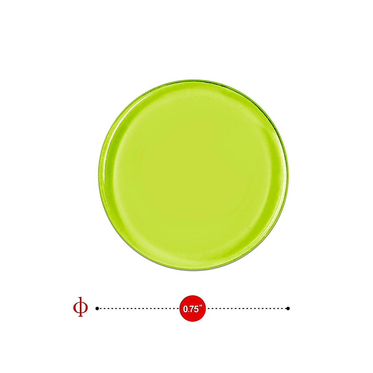 Hebayy 500 Transparent 8 Color Clear Bingo Counting Chip Plastic Markers (Each Measures 3/4 inch in Diameter)