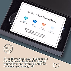 Memorial Gifts - A Truly Unique Bereavement or Grieving Gift - 4 Hand Carved Stone Reminders for Each Passing Season - A Beautiful Remembrance Gift or Sympathy Gifts for the Loss of a Loved One