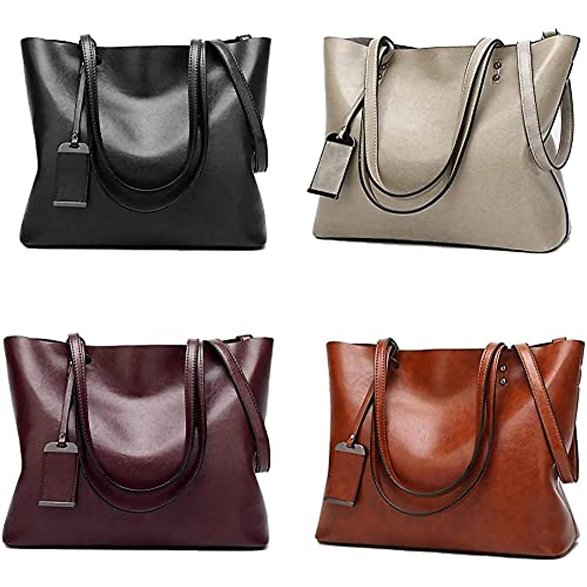 Women Top Handle Satchel Handbags Shoulder Bag Messenger Tote Bag Purse Faux Leather Tote Bag(Coffee)