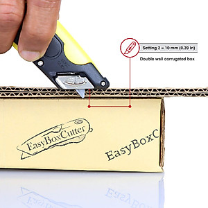 Modern Box Cutter for Home and School Use - High productivity and unique features with 100% guaranttee (2000 Series, Yellow)
