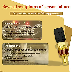 Zufoty Engine Coolant Temperature Sensor, Radiator Coolant Fan Switch, Water Temperature Sensor Compatible with Chrysler, Grand Cherokee, J-eep Wrangler, Durango, Replace OE# 5149077AB