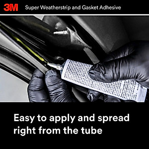 3M Black Super Weatherstrip and Gasket Adhesive, Auto Trim Adhesive, Black, 5 fl oz