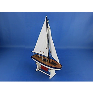 Hampton Nautical It Floats 12" American Floating Sailboat Hampton Nautical Model Ship, Fully Assembled (Not a Kit)