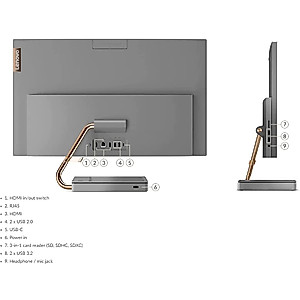 Lenovo IdeaCentre All in One 5i Desktop, 27" IPS QHD (2560 x 1440) Touchscreen Display, Intel Core i5-10400T Processor, 16GB DDR4 RAM, 512GB PCIe SSD, Windows 10 Home, Wireless Keyboard and Mouse