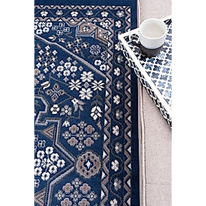 Universal Rugs Logan Area Rug 5' x 7' Navy