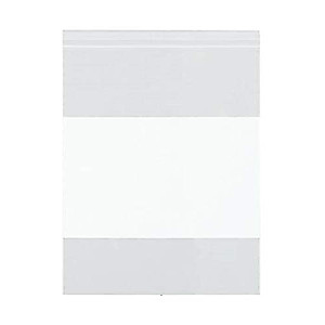 Dazzling Displays 100-Pack 2 Mil Clear Resealable Poly Bags with White Block (2 x 3 Inch)