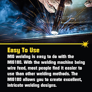 PrimeWeld MIG180 Mig Welder, 180 Amp Wire Feed Welding Machine With Dual Voltage 220v, 110v