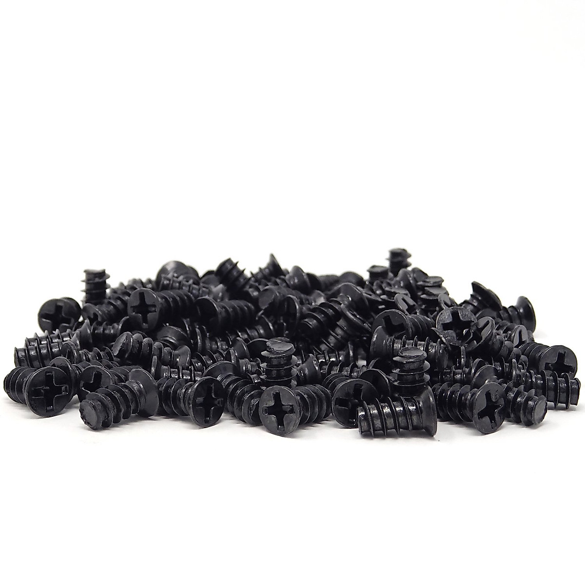 Honbay 100PCS M5x10 Computer Case Fan Screws Computer Cooling Fan Mount Screws Self-Tapping Screws (Black Zinc)