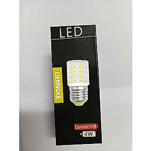 DAPSHU LED AC 100-265v 3.5w Replacement Refrigerator Light Bulb KEI D34l Daylight White 6000K E26 40W Halogen Equivalent 500Lm T10 Corn Medium Screw Base Bulbs Pack of 1