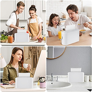 Xlxker Paper Towel Dispenser Countertop, Multifold Hand Towel Dispenser for Bedroom, Bathroom, Kitchen, Toilet (White)