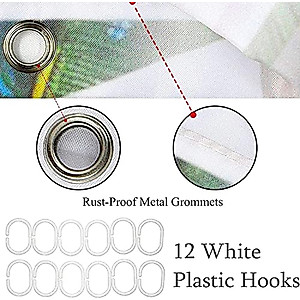 4 Piece Anime Shower Curtain Sets with Non-Slip Rugs, Toilet Lid Cover, Bath Mat and 12 Hooks, Bathroom Decor Set Accessories Waterproof Shower Curtains