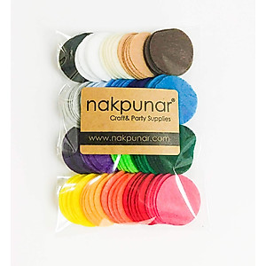 Nakpunar Felt Circles from 1" to 8" - Made in USA (1 inch, Assorted)