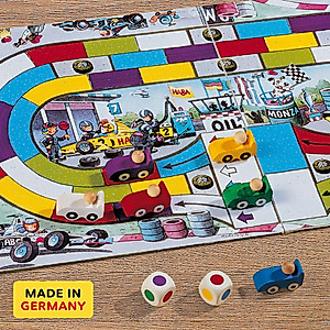 HABA Monza - Car Racing Games & Beginner's Board Game, Engaging Family Games for Kids and Adults Ages 5+ (Made in Germany)