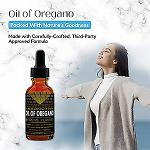 Absonutrix Oil of Oregano 43 mg, 540 Servings, 2 Oz Bottle, High Bioavailability, 85% Carvacrol oil, Quick Absorption, Potent Ingredients, Cruelty-Free, Third-Party Tested, Non-GMO, Made in USA