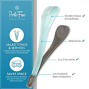 Salad Tongs for Serving - Salad Serving Utensils - Salad Tongs Dishwasher Safe - Plastic Salad Tongs - Salad Servers - Salad Hands - Salad Spoons for Serving - Nesting Salad Tongs - Salad Mixing Tongs