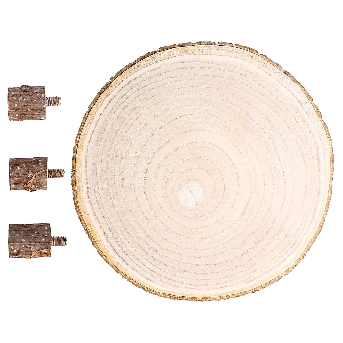 Caydo 11-13 Inch Wood Slice with Legs for Wedding Table Centerpieces, Woodland Themed Parties, Family Gathering, Baby Showers, Housewarming