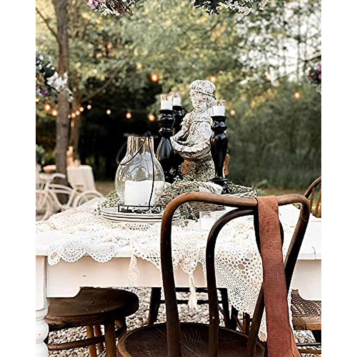 Black Outdoor Lantern with Solar Candle - 10.5 Inch Tall, Metal & Glass, Round Hurricane Style, Waterproof, Battery Included, Solar Powered Decorative Patio Lantern for Modern Home Decor