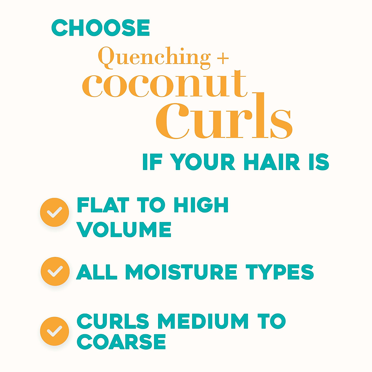 OGX Quenching + Coconut, Curl-Defining Shampoo, Hydrating & Nourishing Curly Hair Shampoo with Coconut Oil, Citrus Oil & Honey, Paraben, Sulfate-Free Surfactants, 13 floz
