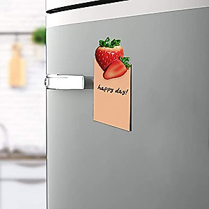 Fruit Vegetable Refrigerator Magnet - 1 Set Resin 3D Fridge for Refrigerator Cute Decor for Home Kitchen Office Whiteboard (Strawberry Refrigerator Magnet)