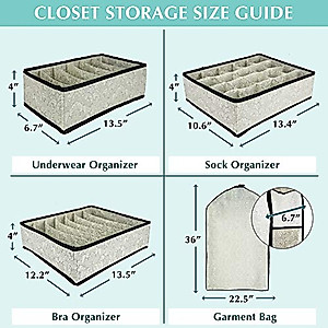 DII CAMZ35297 Foldable Drawer Dividers