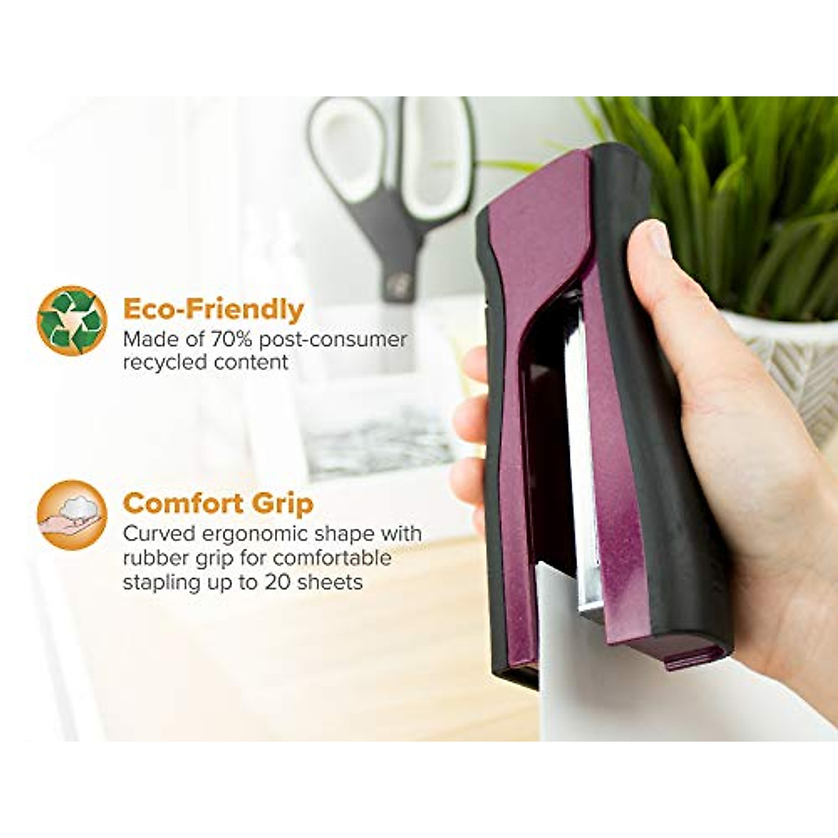 Bostitch Office Dynamo Stand-Up Stapler with Built-in Pencil Sharpener, Staple Remover and Staple Storage (B696R-MAG)