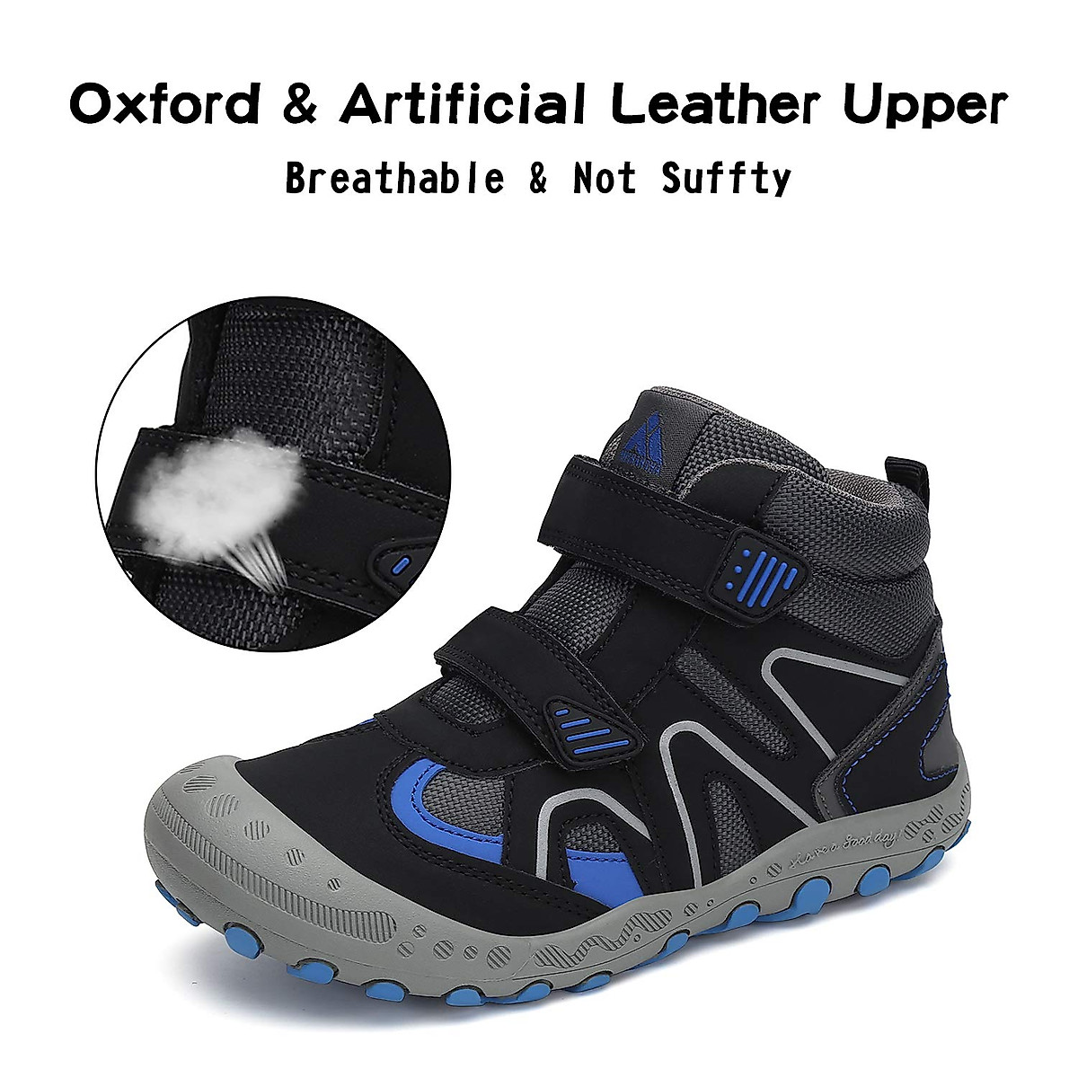 Mishansha Boys Hiking Boots Walking Running Girls Ankle Sneaker Trekking Lightweight Breathable Casual Kids Shoes Black little kid 1