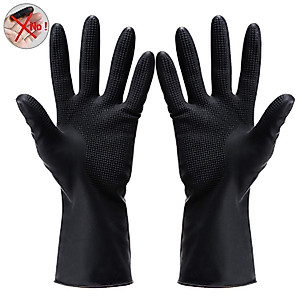 Hair Dye Gloves,Professional Hair Coloring Accessories for Hair Salon Hair Dyeing,2pcs（1 left+1 right）,black