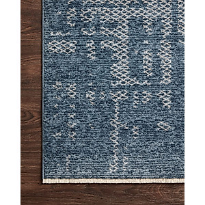 Loloi II Vance Collection VAN-01 Denim/Dove 2'-7" x 12'-0" Runner Rug